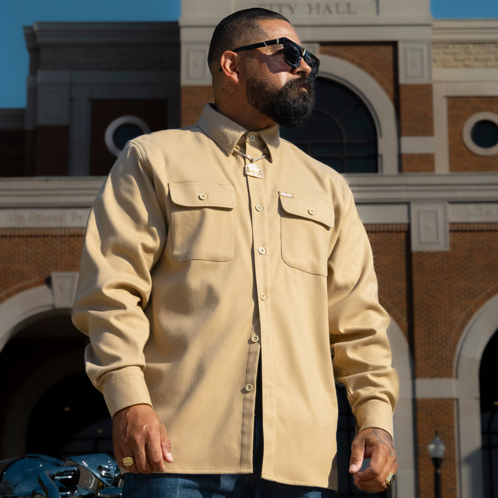 Men's Blue Collar Series Flannel | Khaki Work Shirt by Hales Legendary ...